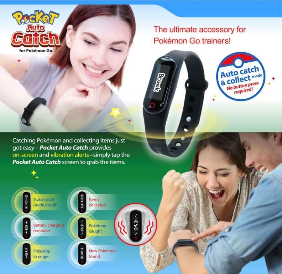 This S$50 wristband auto catches and collect Pokemon GO creatures on ...