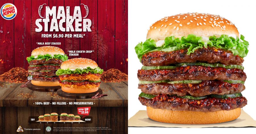 Burger King S'pore new numbing spicy 'Mala' Stacker Burgers from $6.90 ...