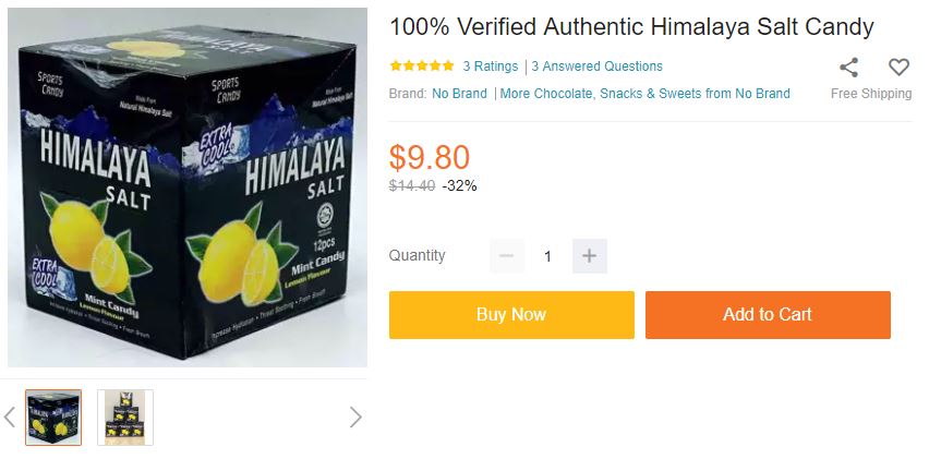 Cold Storage now selling 2 packs of Himalaya Salt Candy for only $1.50 ...