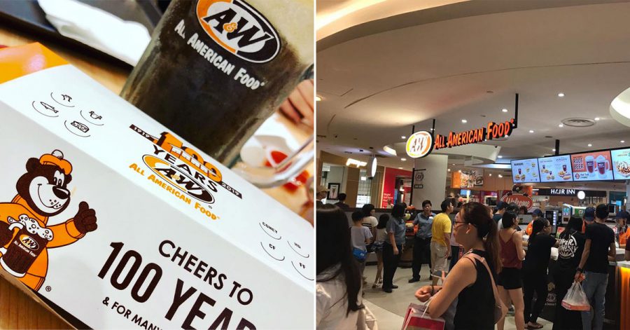 A&W new outlet finally opens in AMK Hub on National Day. Root Beer ...