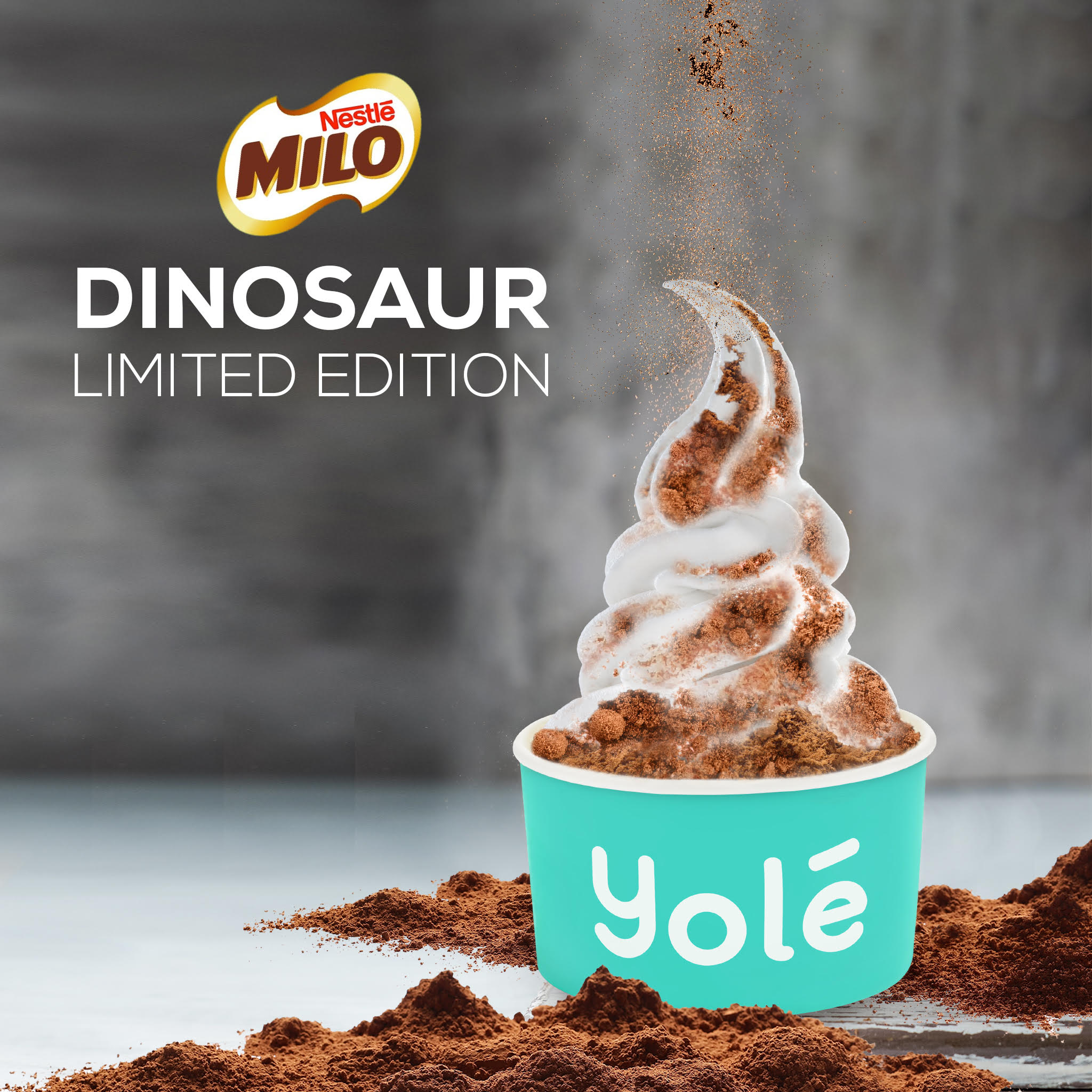 Milo dinosaur froyo? Yolé S'pore has it and we want to run there right ...
