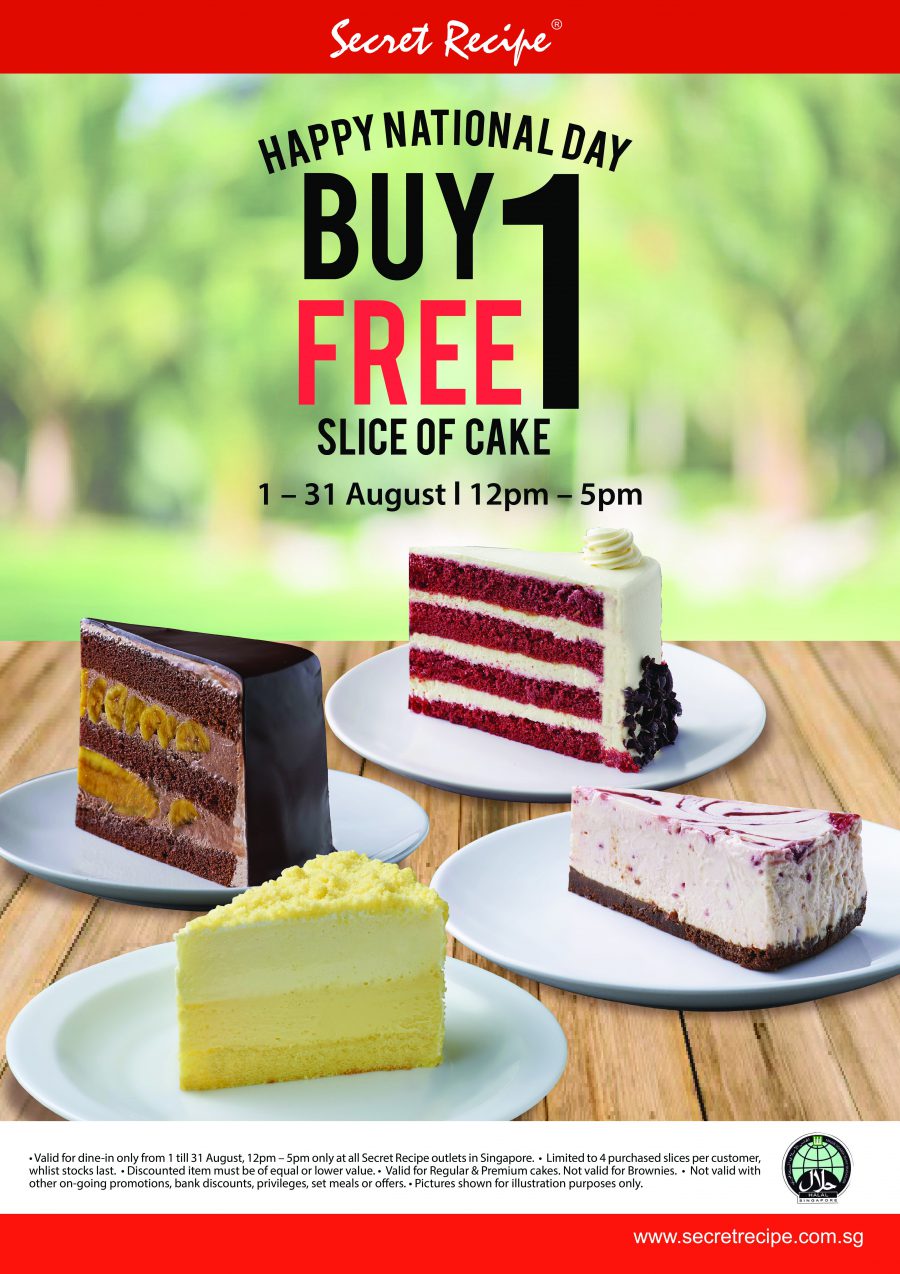 Secret Recipe S'pore has 1-for-1 Cake Slices for entire month of August ...