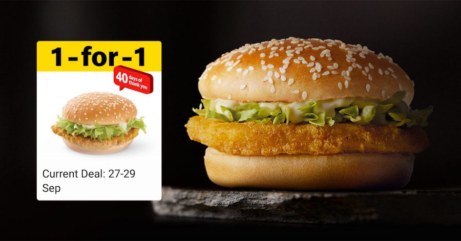 McDonald's new app now having 1-for-1 deal on McChicken Burger till ...