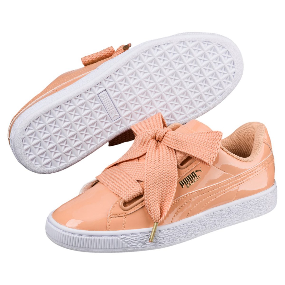 PUMA Basket Heart Sneakers with ribbon laces now selling at just $39.90 ...