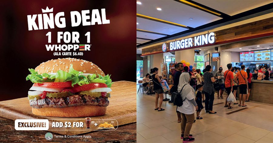 Burger King S'pore 1-for-1 Whopper Deal means their signature burger ...