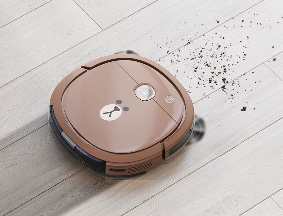 Evovacs x LINE Friends collaboration has a Brown Edition Robot Vacuum ...