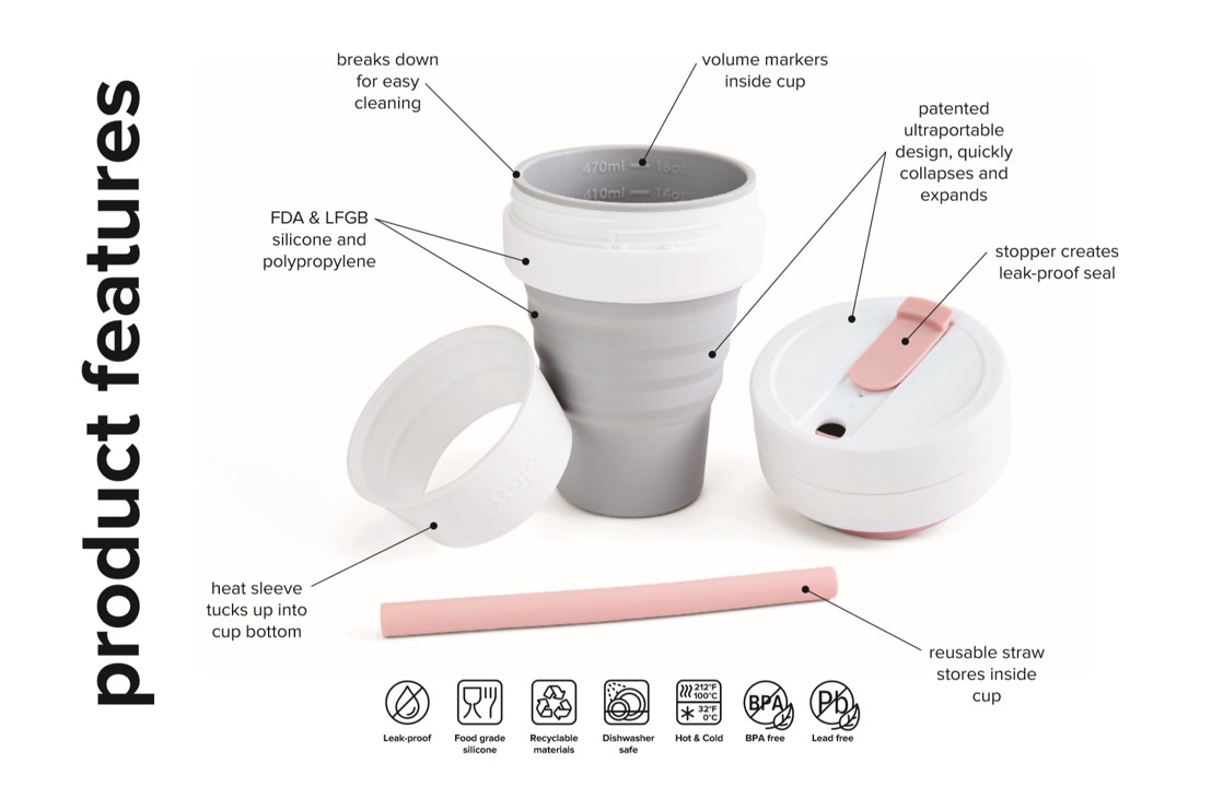 Eco-friendly Stojo Collapsible Cups now selling at only S$19.90 each in ...
