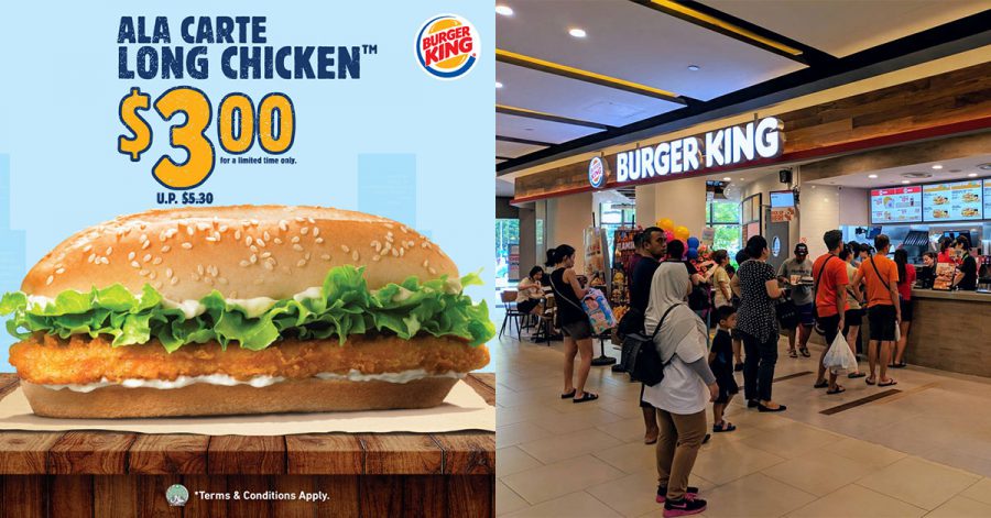 Burger King slashes price on BK Long Chicken, now selling S$3 each at ...