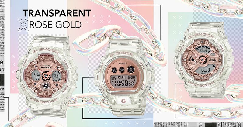 Transparent Rose Gold G-SHOCK watches available in S'pore boutiques ...