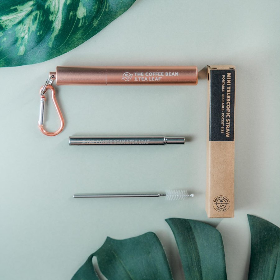 Coffee Bean selling Mini Telescopic Straw at S$9.90 that extends to ...