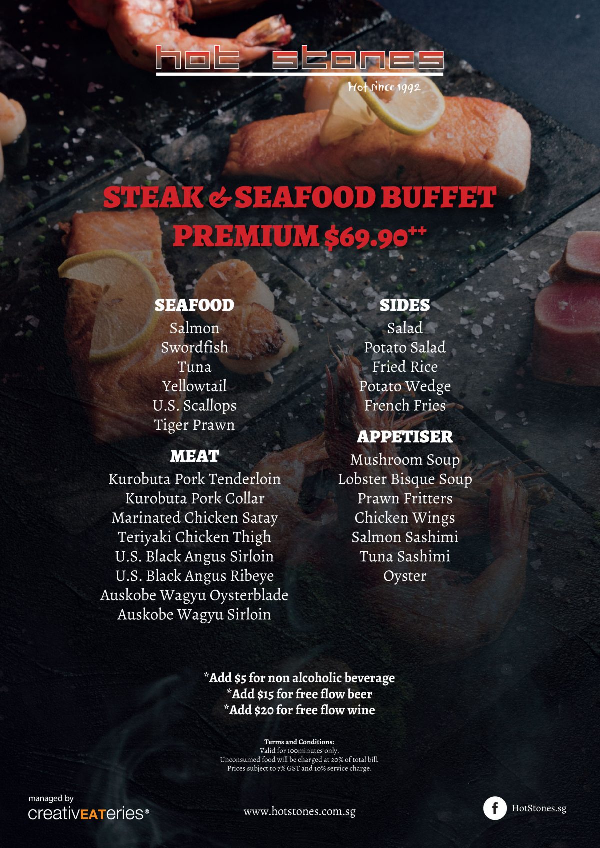 Hot Stones Restaurant has 1-for-1 Steak & Seafood Buffet from S$49.90 ...