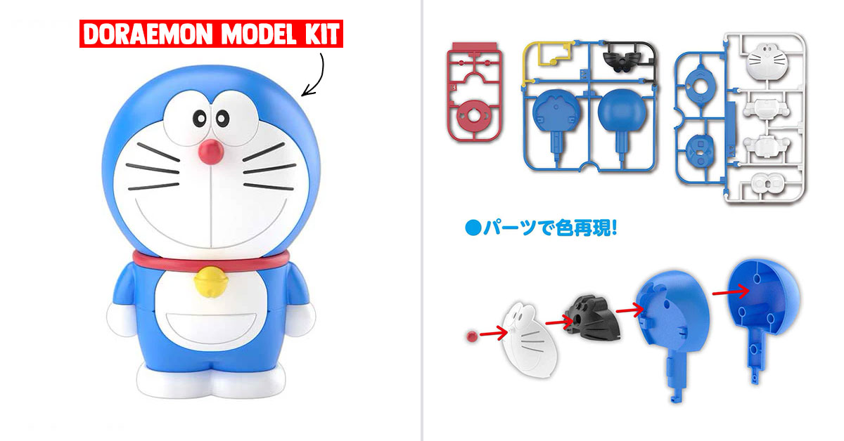 Doraemon action figure from Bandai assembles like a Gundam model kit ...
