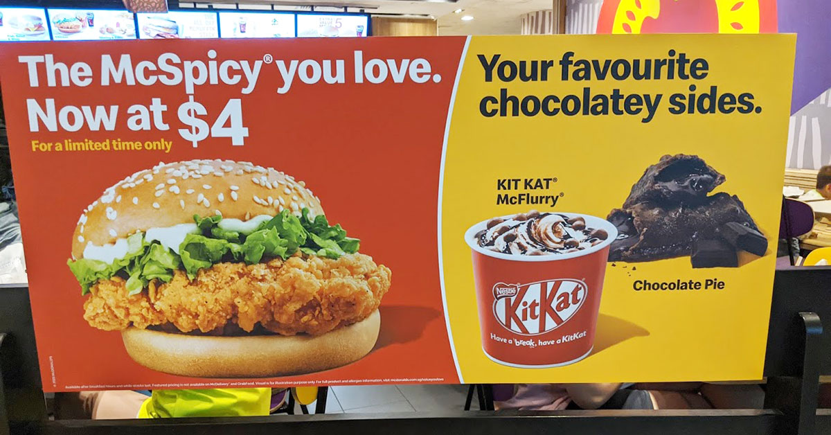 McDonald's S'pore now has $4 McSpicy Burger, Kit Kat McFlurry and ...