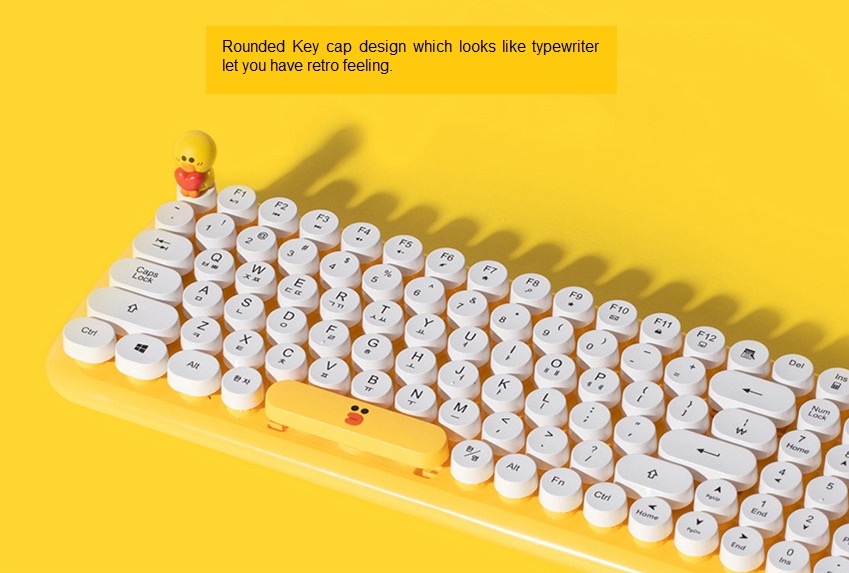 Wireless LINE Friends Keyboard with adorable Character Keycaps ...