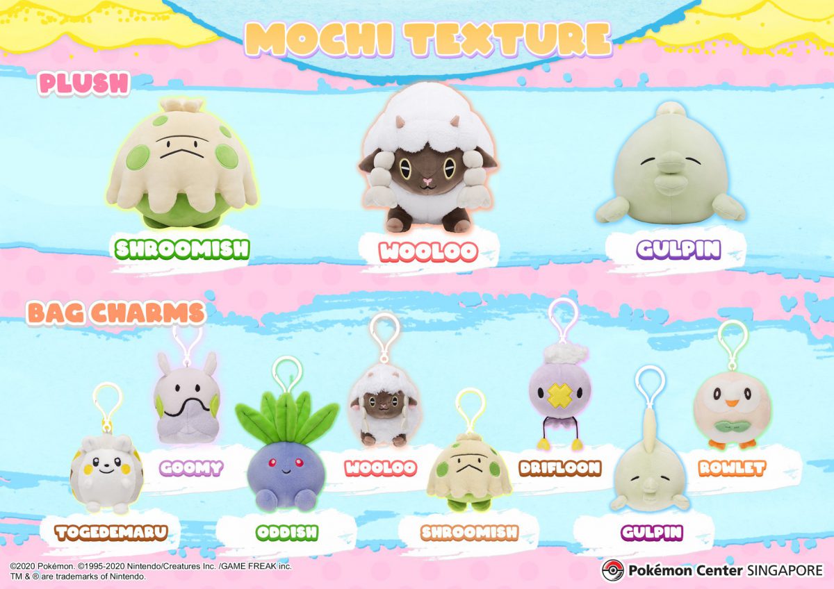 Pokémon Center S'pore to release new Mochi Plushies, Bag Charms ...