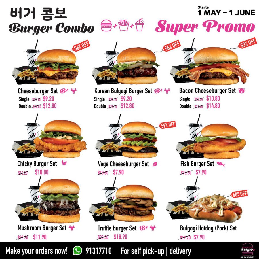 Burger+ now delivers islandwide, slashes prices on Combo Meals + Fish ...