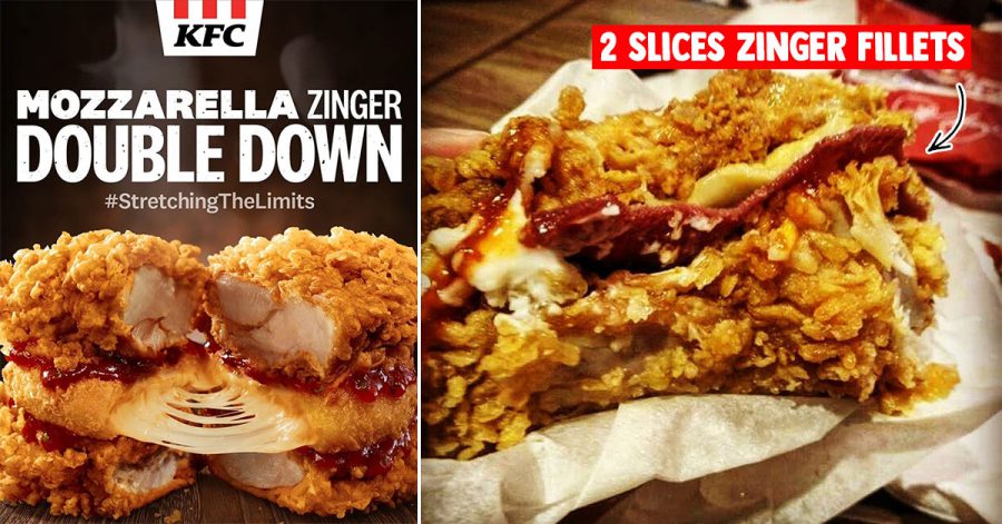 KFC Zinger Double Down back with new Sour Cream & Onion Shaker Fries ...