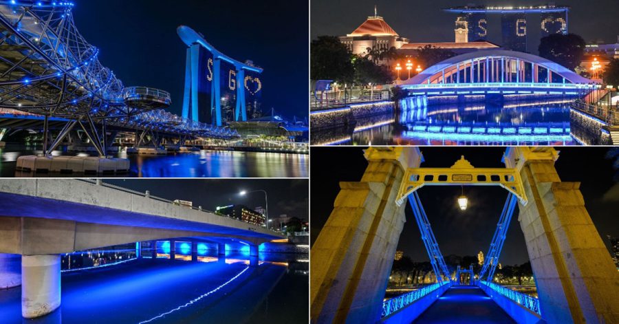 5 iconic bridges in S'pore to be illuminated in blue till Jun 11 so we ...