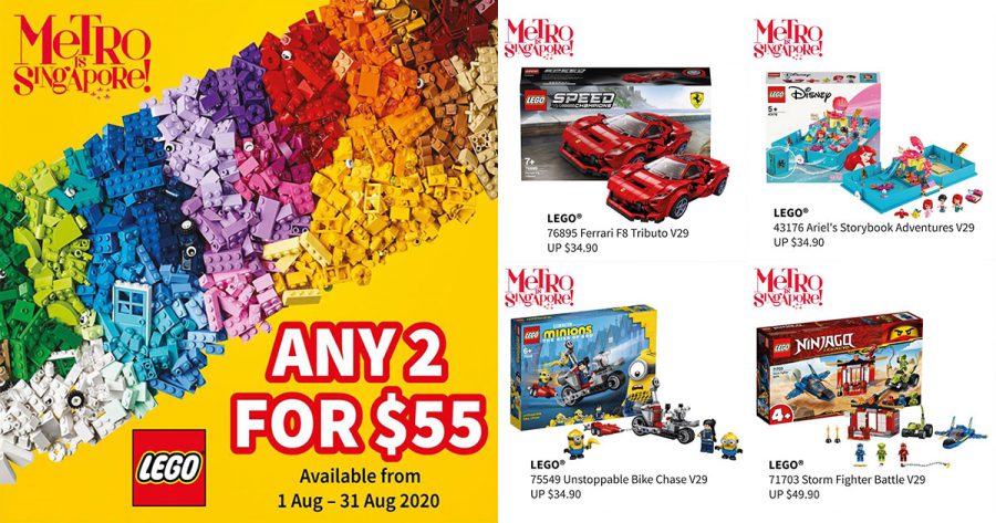 METRO S'pore selling Any 2 Sets of LEGO for only $55 till Aug 31 ...