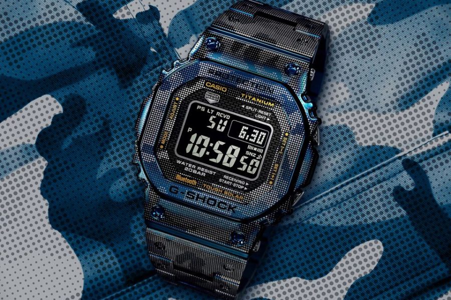 The G-SHOCK Titanium Camouflage Watch is so popular Casio made a blue ...