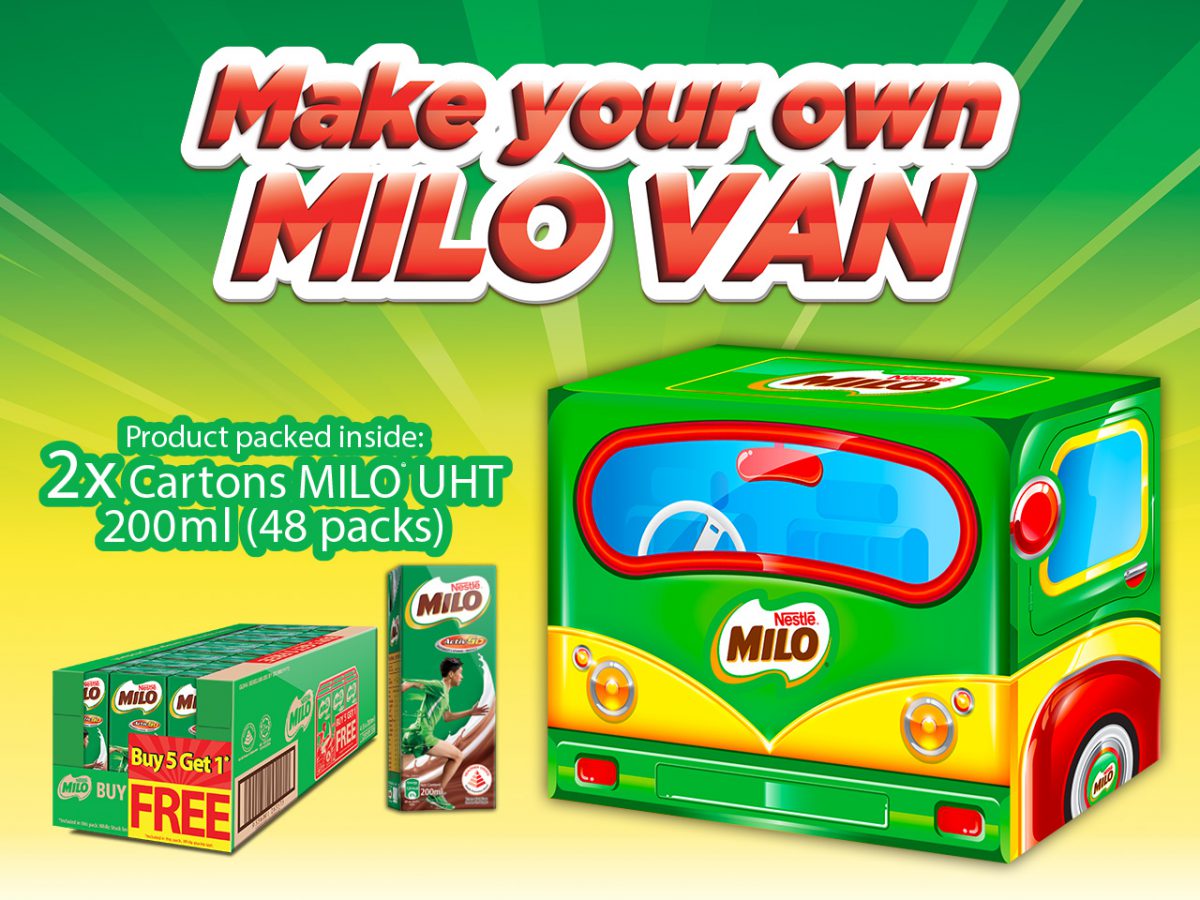 Redeem a MILO Van Collectible for FREE when you purchase 3-in-1 packs ...