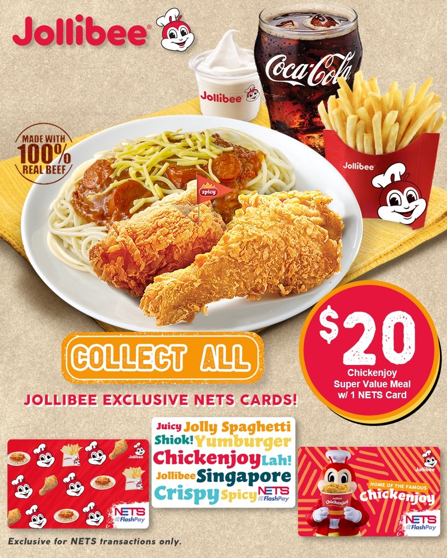 Jollibee S'pore has limited edition NETS FlashPay Cards you can collect ...