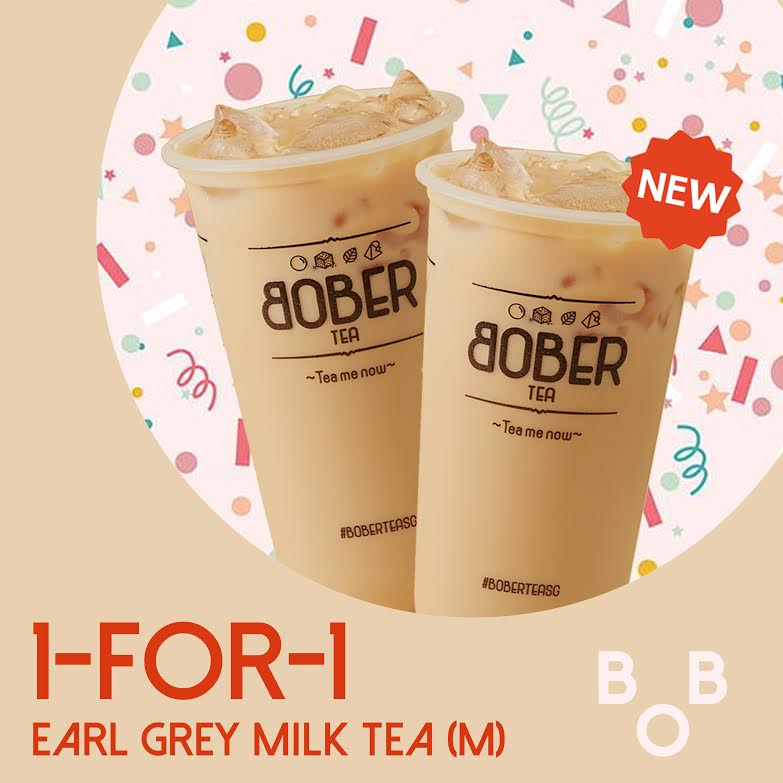 Bober Tea S'pore launches new Earl Grey Milk Tea, offers 1-FOR-1 ...