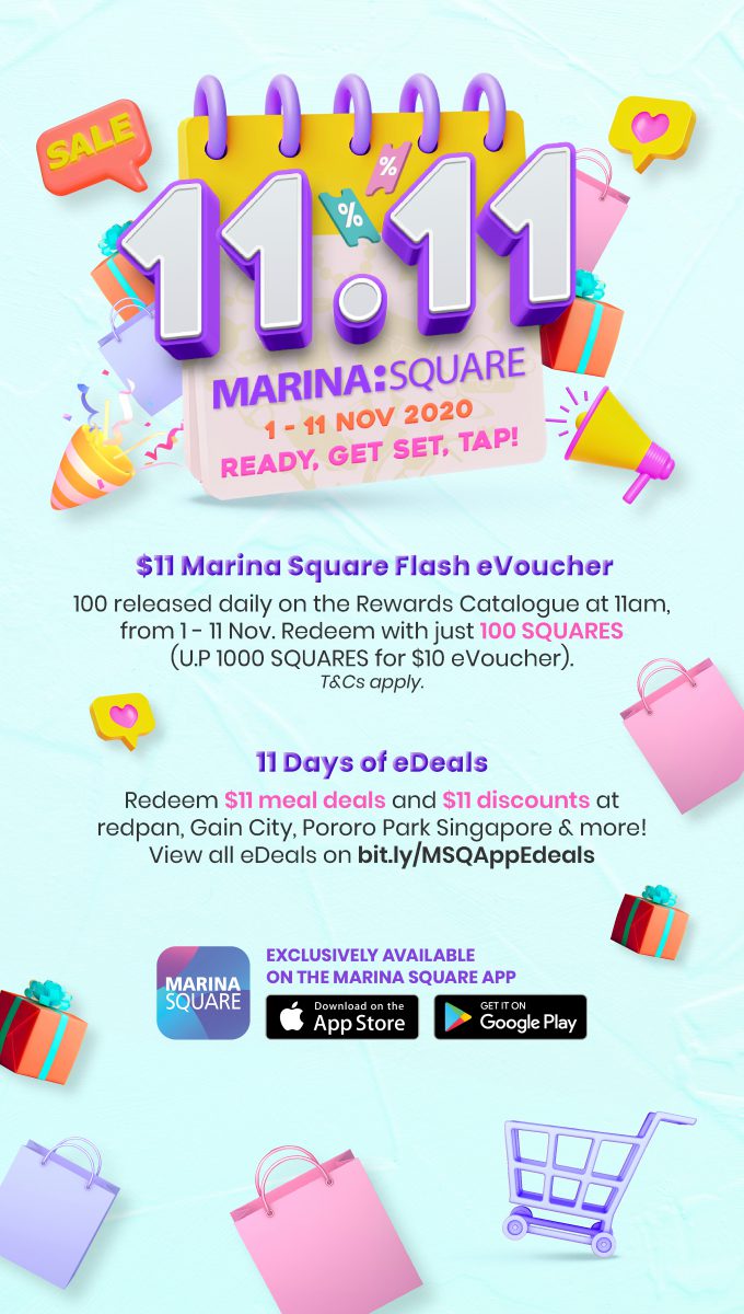 Marina Square celebrates 11.11 with $11 Deals at Kith Café, Timezone ...
