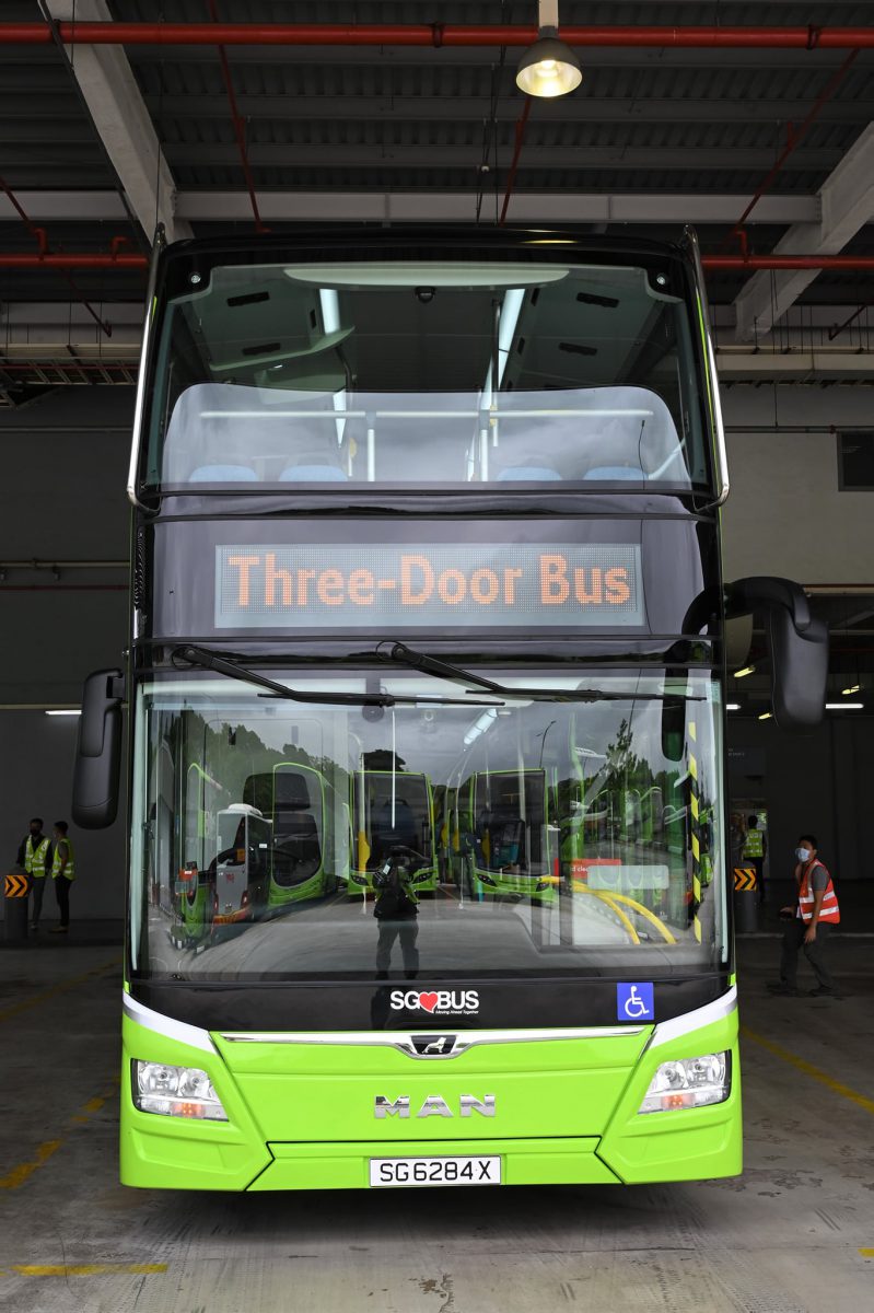 LTA says 3-door Double Decker Buses on the roads soon, will have second ...