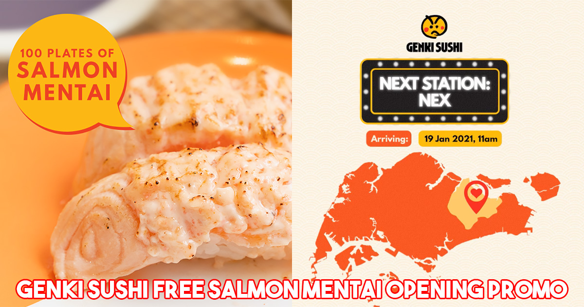 Genki Sushi opening in Serangoon Nex, will offer FREE plates of Salmon ...