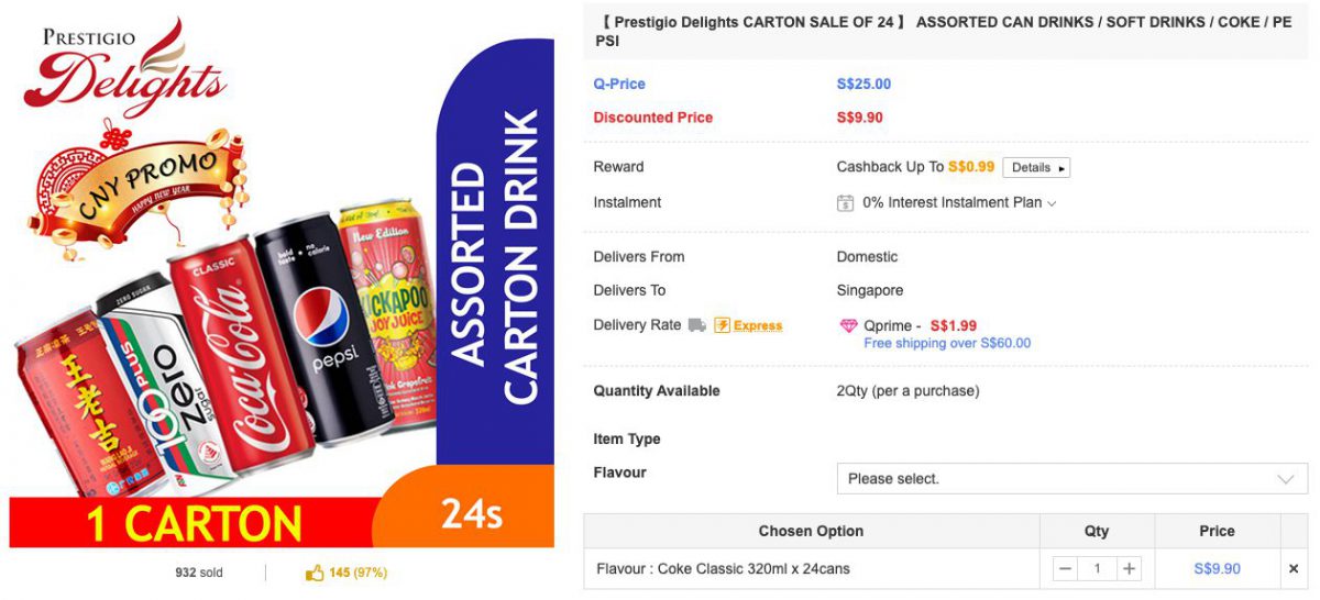 Soft Drink Retailer's Carton Deal on Coke, 100 Plus, Pepsi & more ...