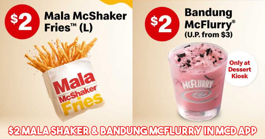 Mcdonalds App Has 2 Mala Mcshaker Fries And Bandung Mcflurry Deals From Now Till Feb 3 Great