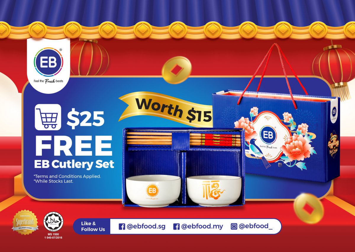 EB Food S'pore is giving away FREE CNY-themed Bowls & Chopsticks Set ...