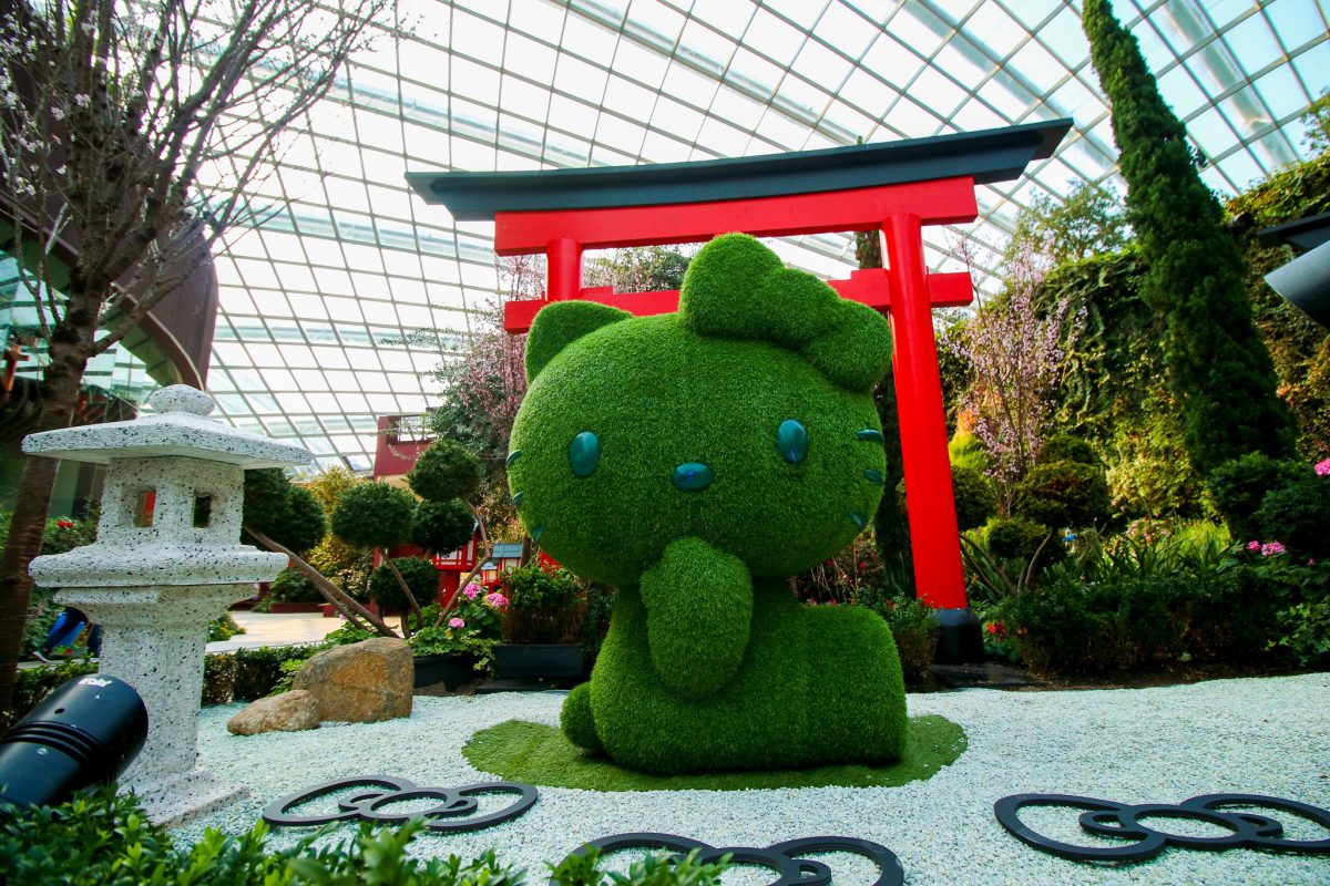 Gardens by the Bay has Sakura Cherry Blossoms with life-sized Hello ...