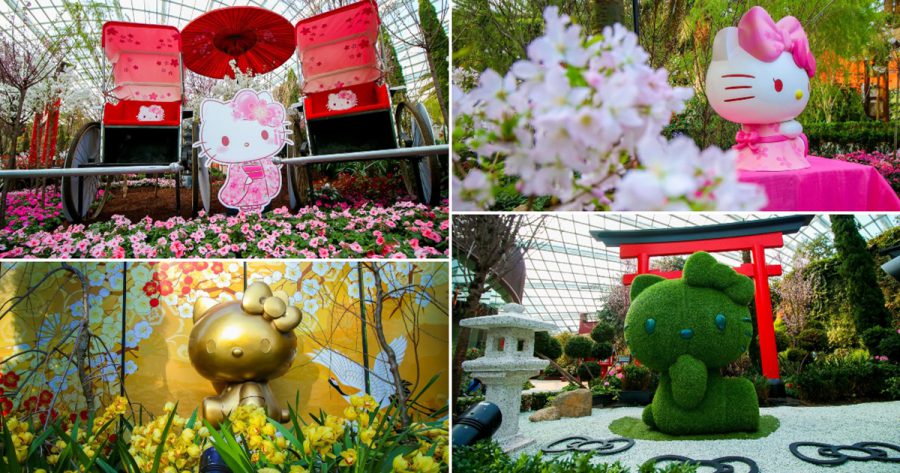 Gardens by the Bay has Sakura Cherry Blossoms with life-sized Hello ...