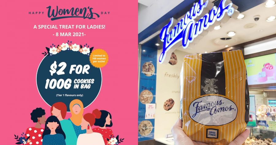 Ladies get to buy Famous Amos 100g Cookies for $2 on Mar 8 in ...