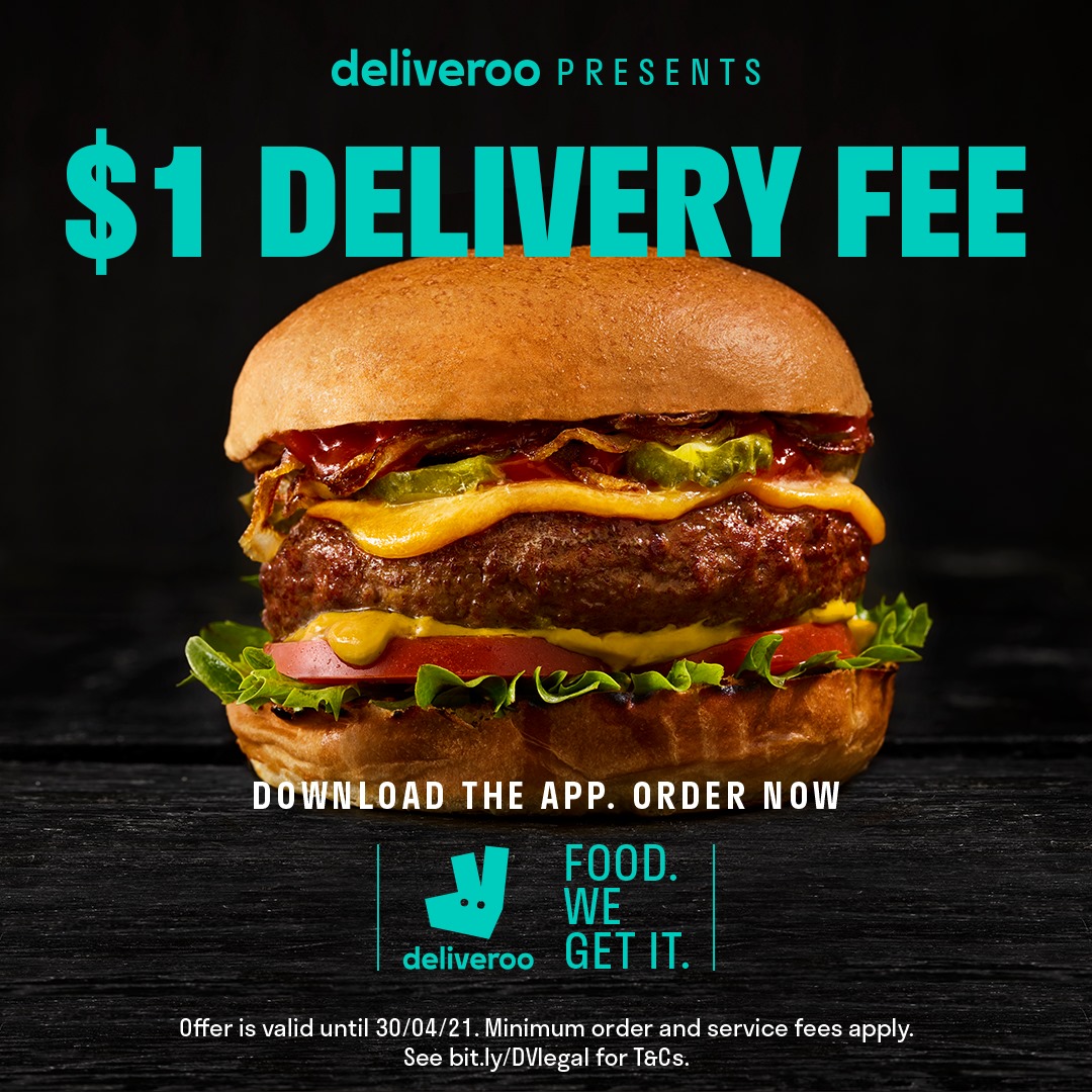 Deliveroo S'pore offers $1 Delivery entire month of April, also has $6 ...