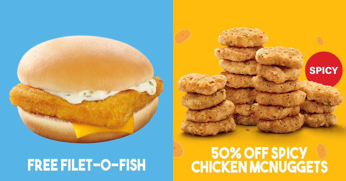 McDelivery Promo Codes: FREE Filet-O-Fish Burger & 50% OFF 20pc Spicy ...