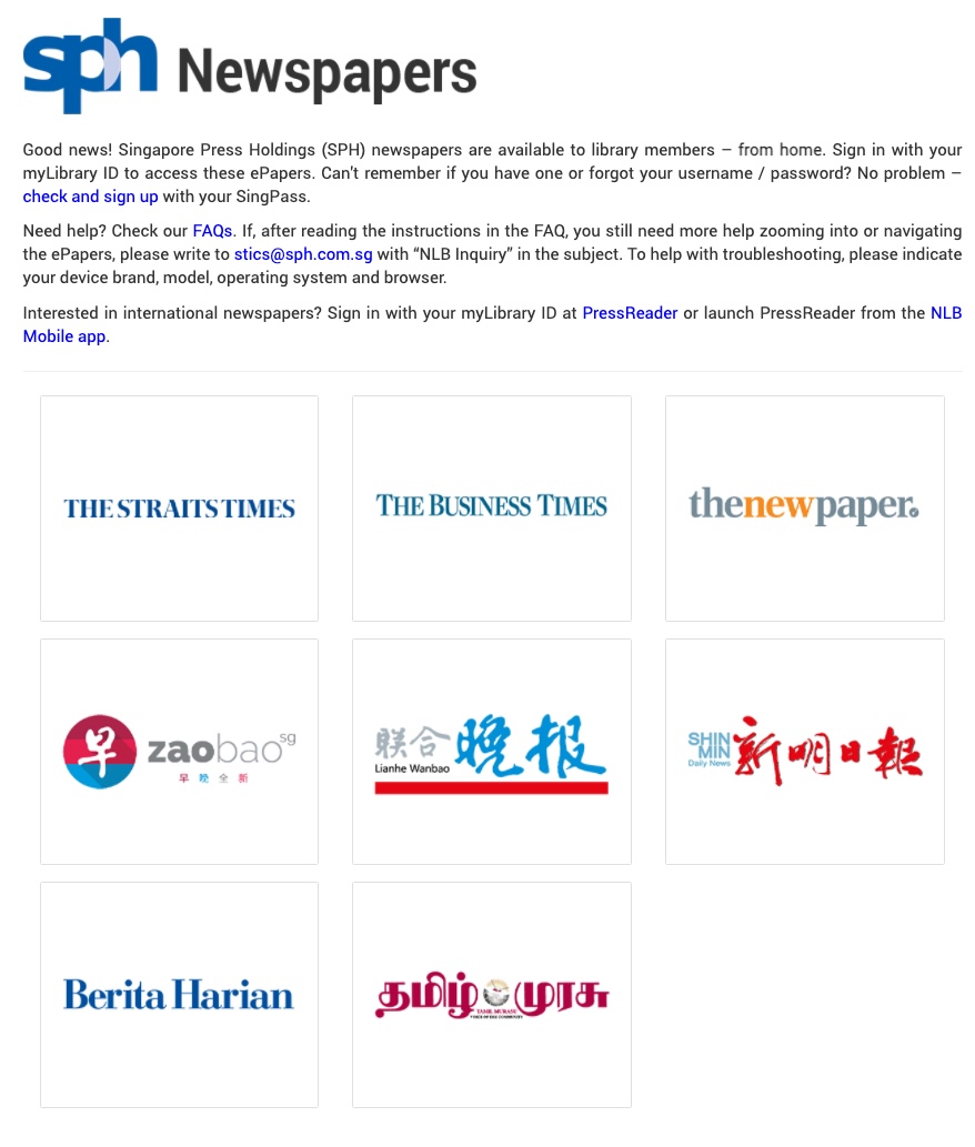 SPH newspapers including The Straits Times, Zaobao & more are actually ...