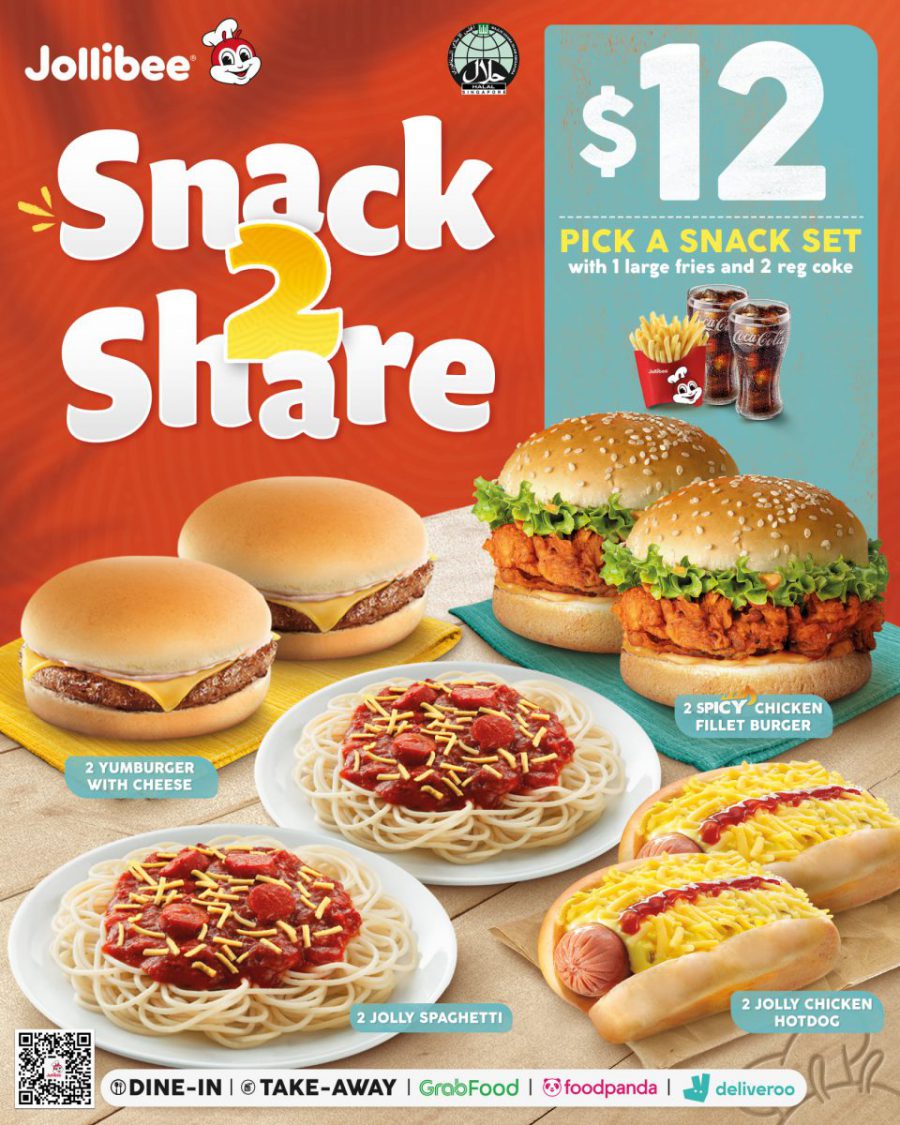 Jollibee S'pore $12 'Snack 2 Share' Buddy Meal lets you choose 2 dishes ...