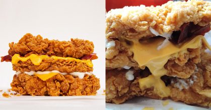 Final chance to enjoy Cheesy Zinger Double Down as KFC says last day ...