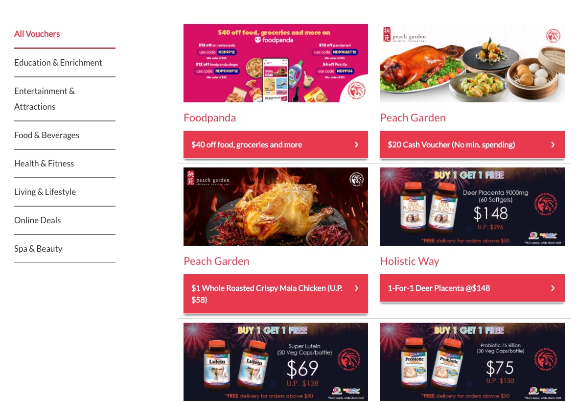 Over 150+ NDP 2021 e-Vouchers available including $1 Crispy Mala ...
