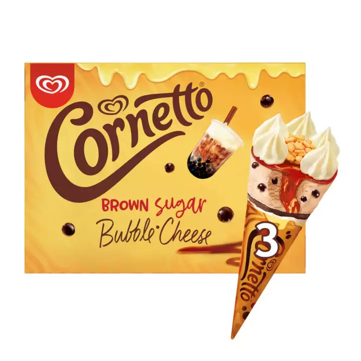 Brown Sugar Bubble Cheese Cornetto Ice Cream available in S'pore ...