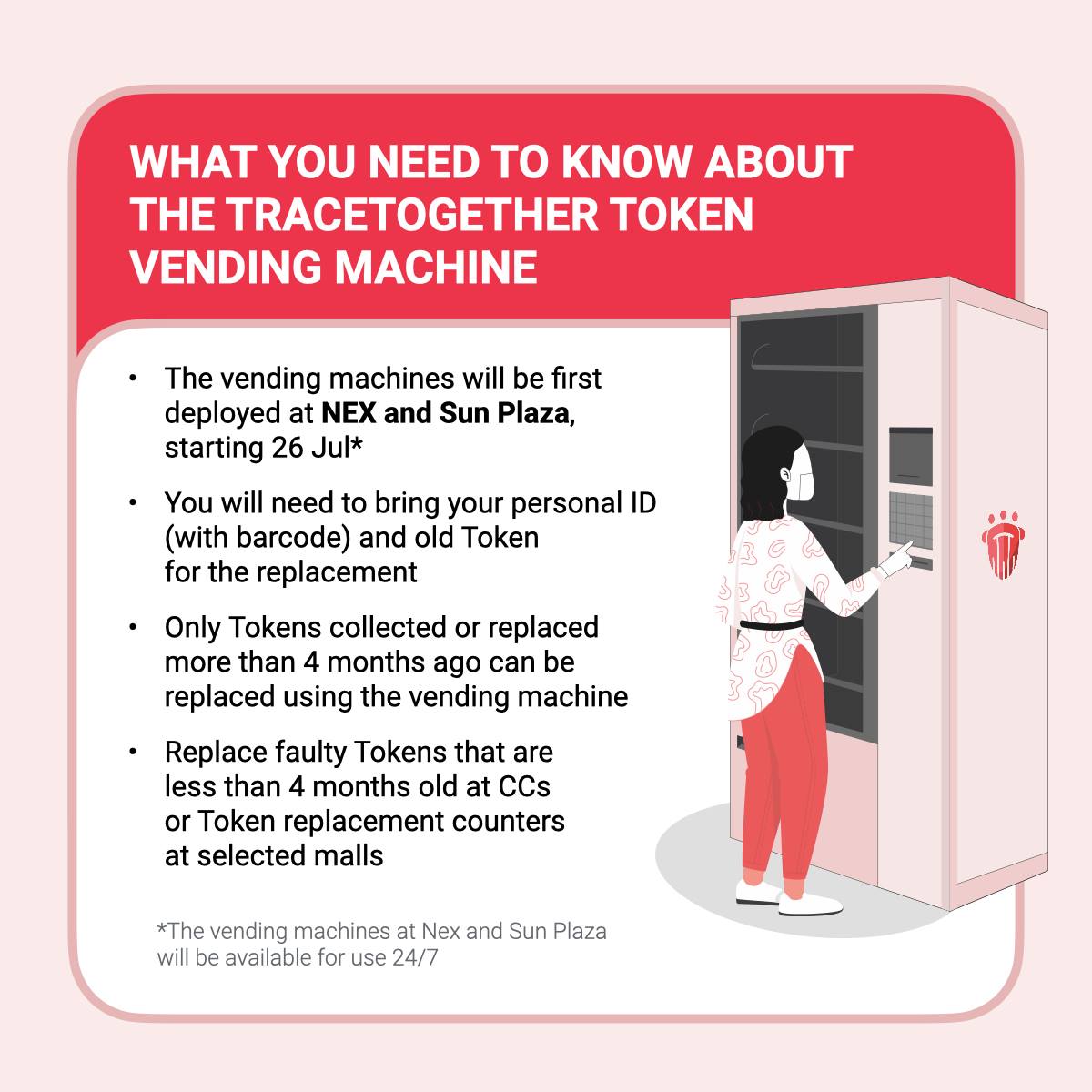 TraceTogether Token Vending Machines available from Jul 26, lets users ...