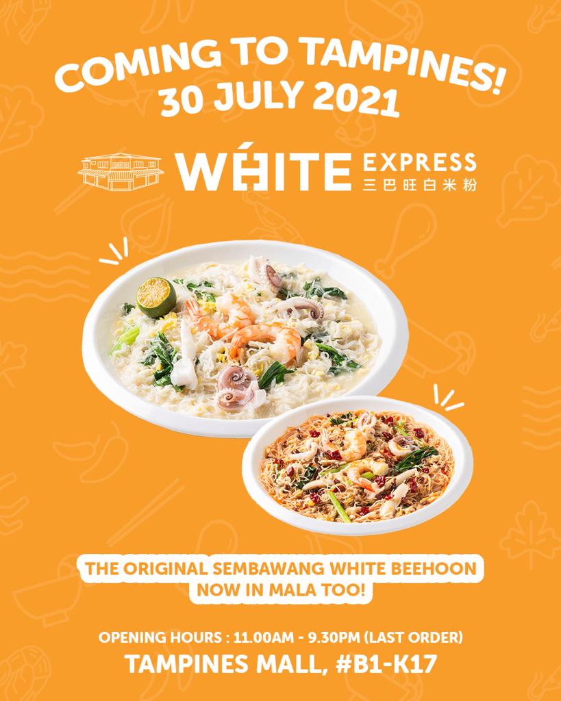 White Restaurant opening Express Outlet in Tampines Mall, will have ...