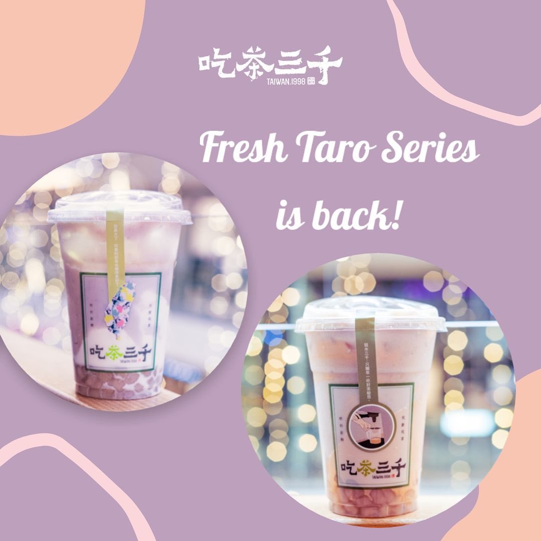 CHICHA San Chen (吃茶三千) fan-favourite Taro Milk Tea & Bubble Topping are ...