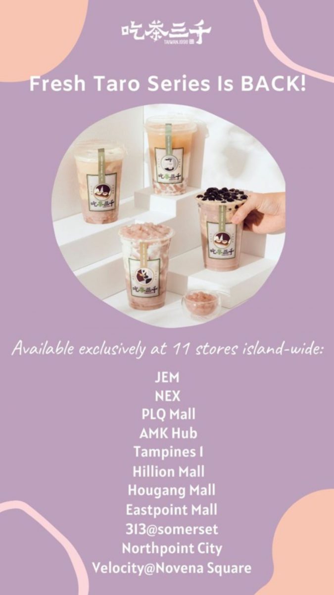 CHICHA San Chen (吃茶三千) fan-favourite Taro Milk Tea & Bubble Topping are ...