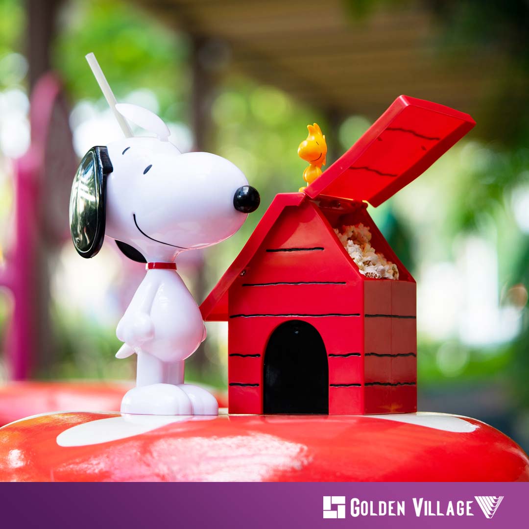 Golden Village selling Snoopy Tumbler & Doghouse Popcorn Bucket from ...