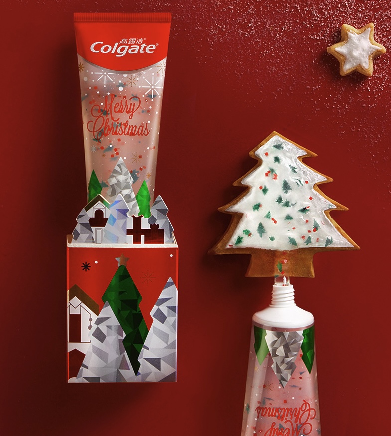 Colgate's festive-themed transparent toothpaste has tiny Christmas ...