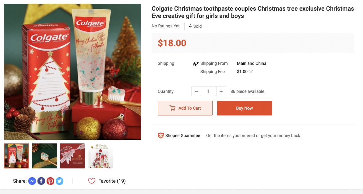 Colgate's festive-themed transparent toothpaste has tiny Christmas ...